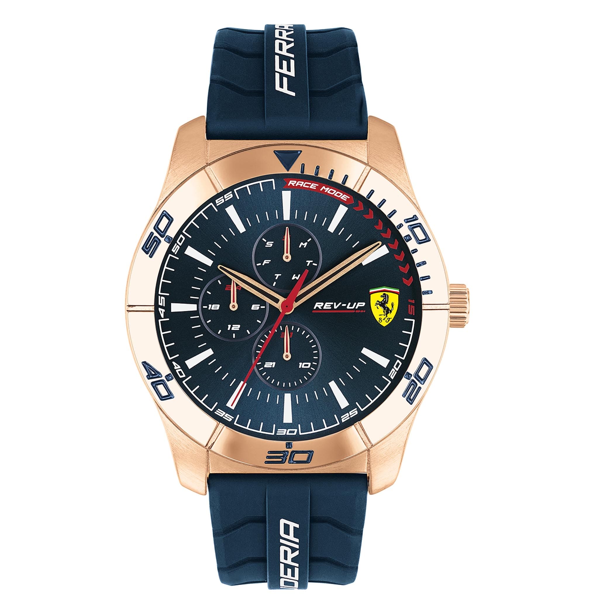 Hiyath -SCUDERIA FERRARI REV-UP Multifunction Blue Round Dial Men's ...